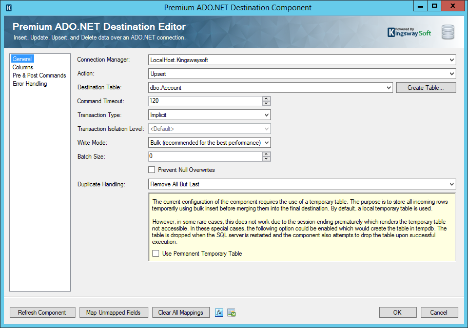 Using The Pre And Post Commands Feature In Kingswaysoft Premium Adonet Components